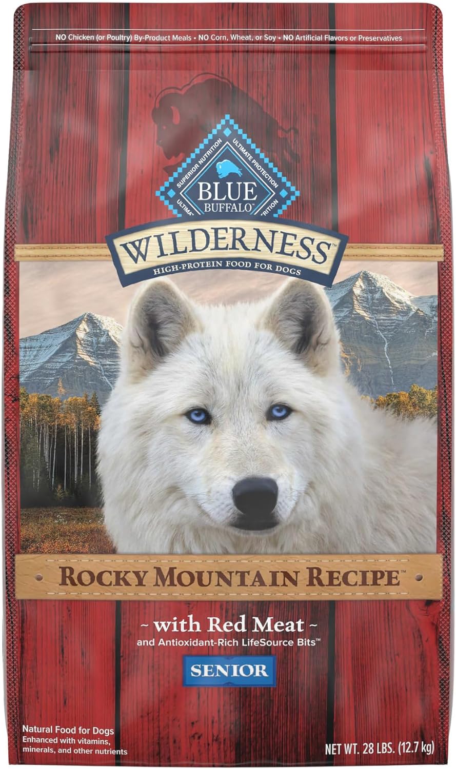 Blue Buffalo Wilderness Rocky Mountain Recipe Senior High Protein Natu ...
