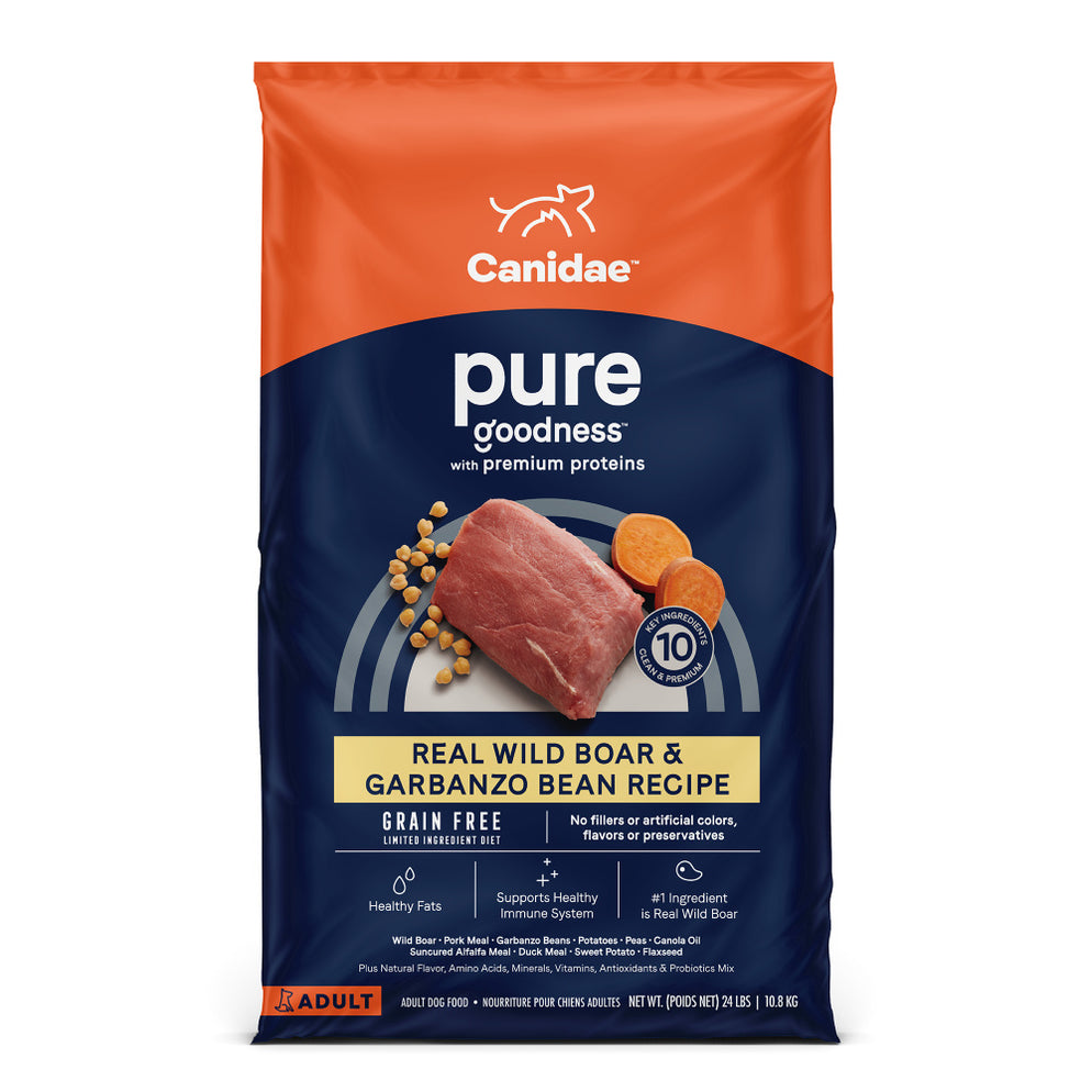 Canidae Pure Goodness Real Wild Boar & Garbanzo Bean Recipe Adult Dry ...