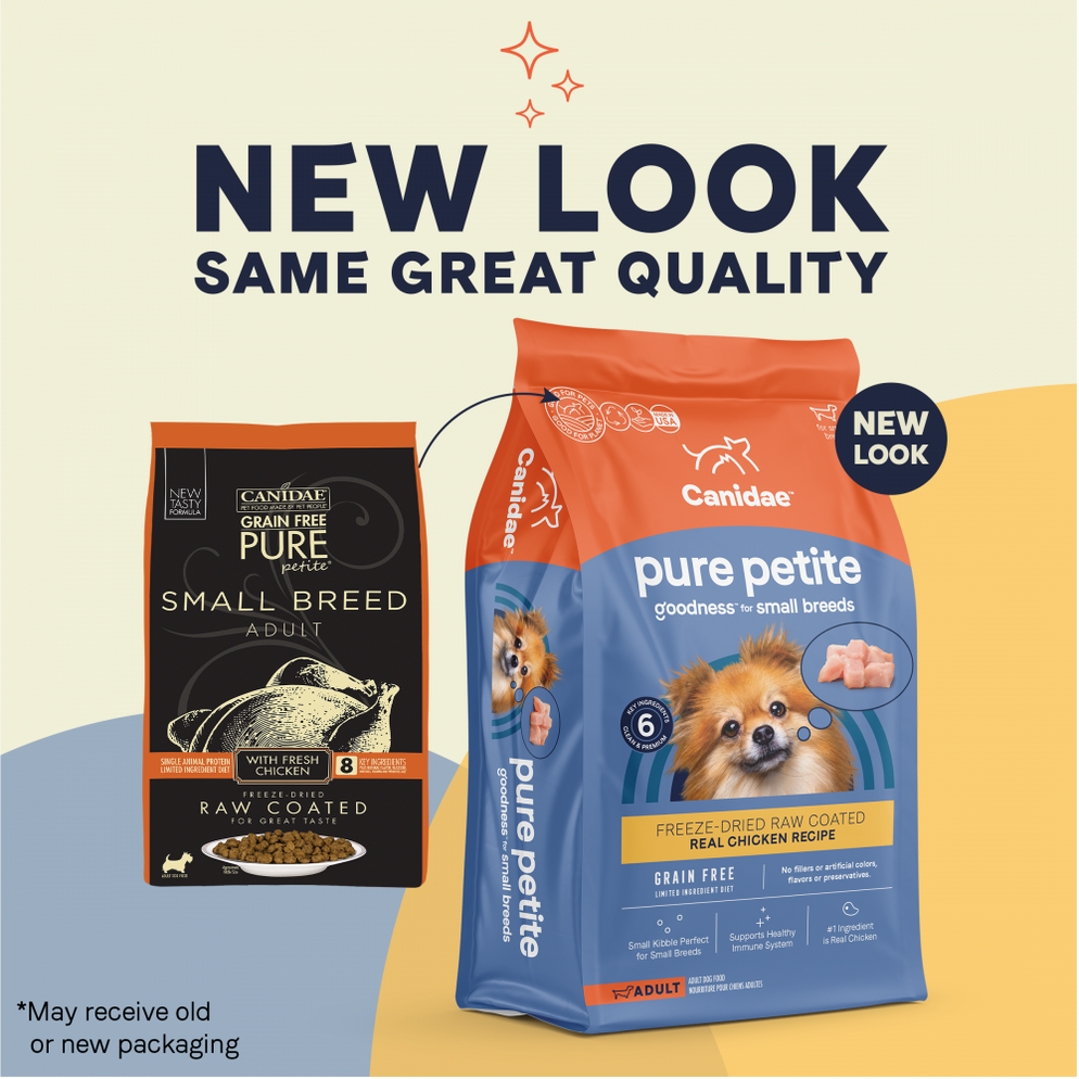 Canidae PURE Petite Small Breed Chicken Recipe Raw Coated Dry Dog Food ...