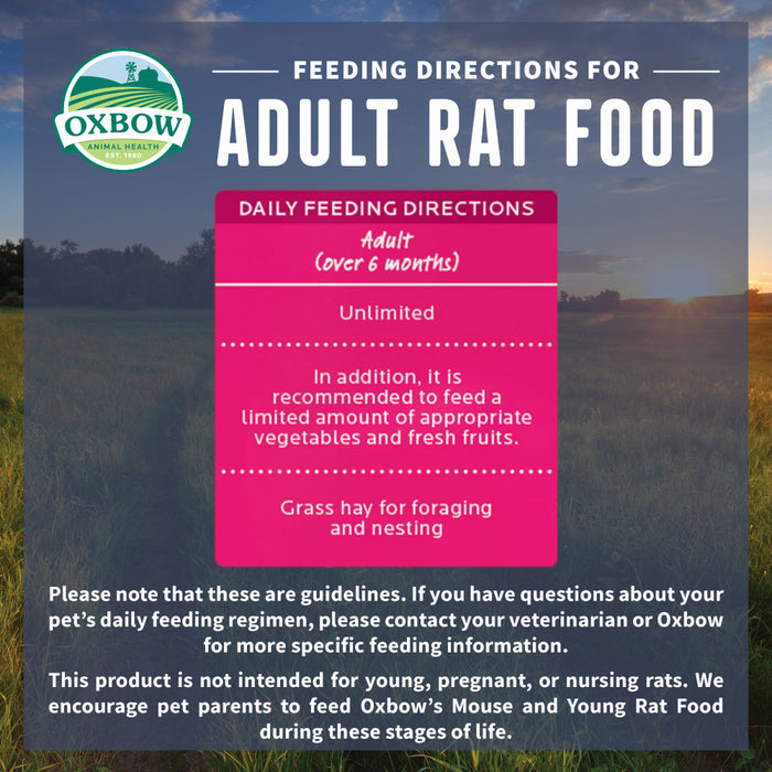 Oxbow Animal Health Garden Select Adult Rat Food Garden Inspired Recip ...